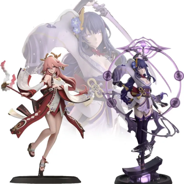 Anime Genshin Impact Yae Miko Figure Fox Statue Genshin Impact Kamisato ...