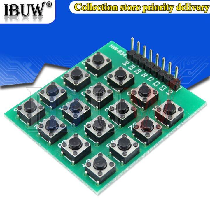 8pin 4*4 4x4 Matrix 16 Keys Button Keypad Keyboard Breadboard Module ...