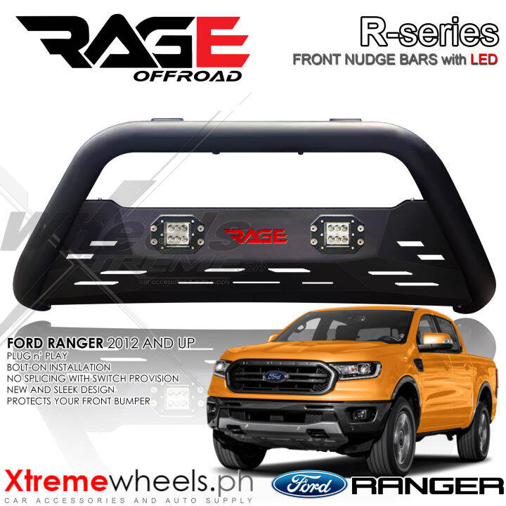 Ford Ranger 2012-2022 RAGE R series NUDGE BAR / BULL BAR / front bumper ...