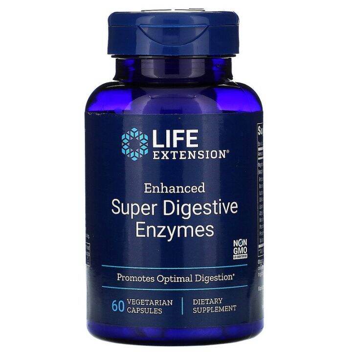 Life Extension, Enhanced Super Digestive Enzymes, 60 Vegetarian ...