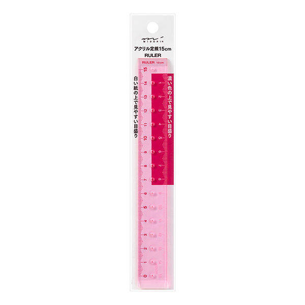 MIDORI CL Ruler Pink / ไม้บรรทัด ขนาด 15 เซนติเมตร สีชมพู แบรนด์ MIDORI ...