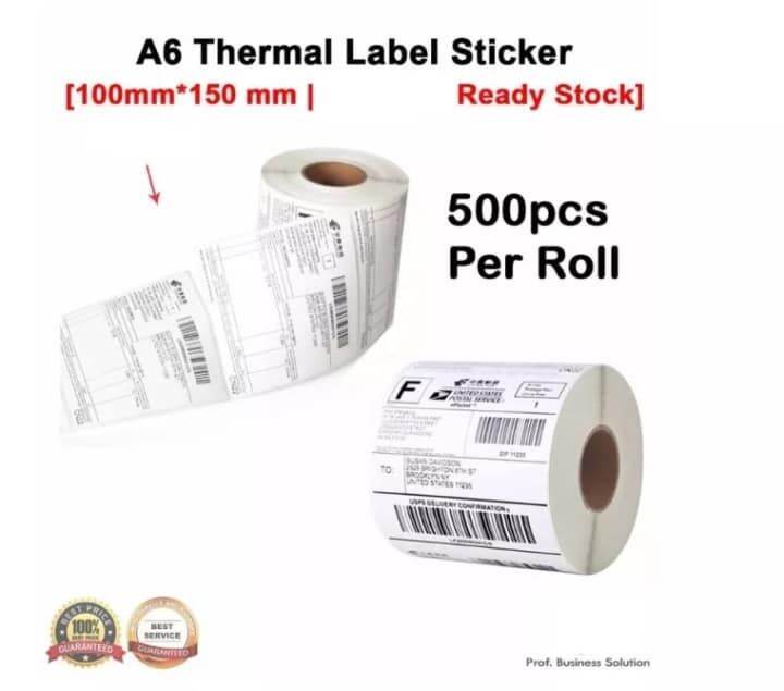 A6 WAYBILL THERMAL STICKER | Lazada PH