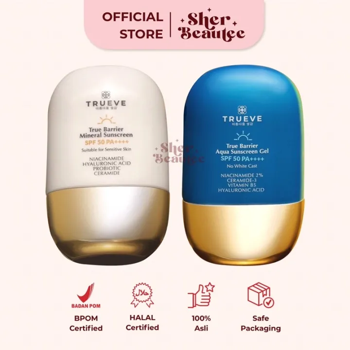 Trueve True Barrier Mineral Sunscreen | Aqua Sunscreen Gel 30g | Lazada ...