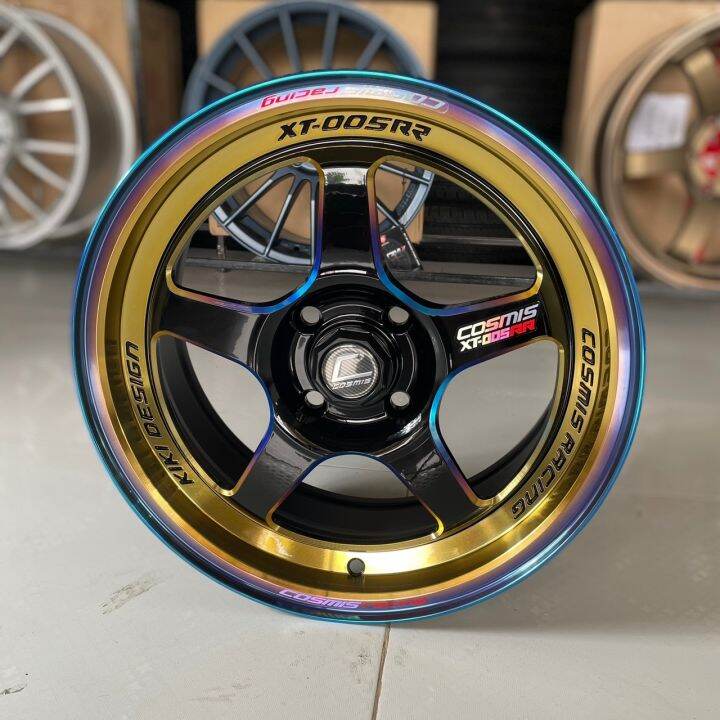 ล้อแม็กขอบ 15x6.5 4รูx100 ET+30 CB73.1 🚘ยี่ห้อ Cosmis รุ่น XT-005RR(YA031)สีไทเทเนียม 🔥(ราคาต่อ1 ...