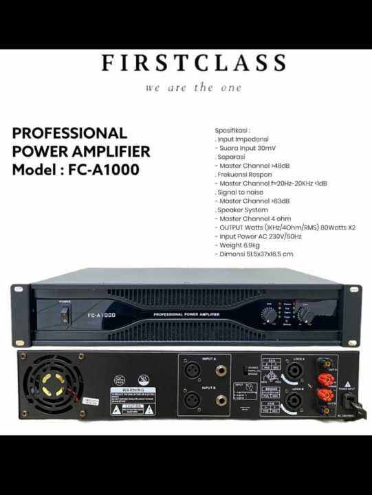 power audio firstclass fc a1000 fca 1000 fc a1000 power sound system ...
