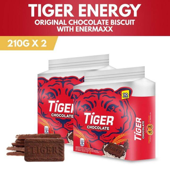 Tiger Original Energy Biscuits Chocolate 210g (Pack of 2) | Lazada PH