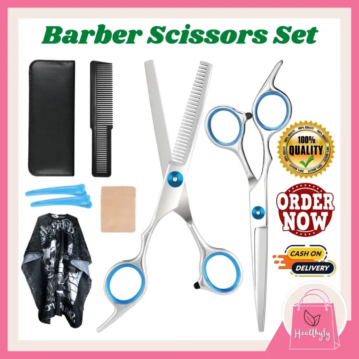 [HEALTHYFY] Barber Scissors Set | Haircut Scissors Full Set | Scissor For Haircut | Hair ...