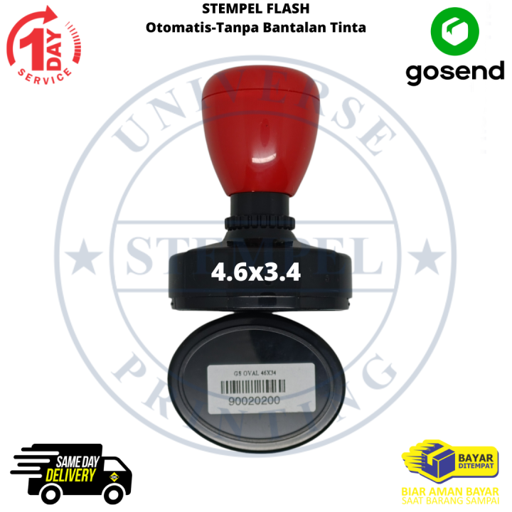 (4634) Cetak Stempel Flash Otomatis - Tanpa Bantalan Tinta Stempel ...