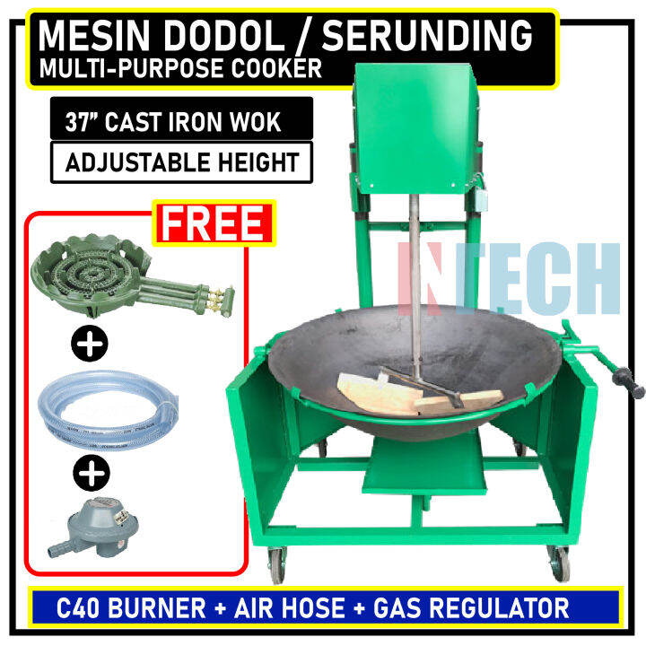 DL37N DODOL / SERUNDING MACHINE / MULTI PURPOSE COOKER C/W 37" CAST ...