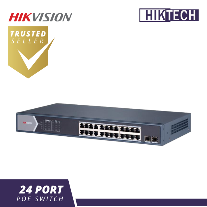 Hikvision DS-3E0526P-E/M 24-Port Gigabit Unmanaged PoE network Switch ...