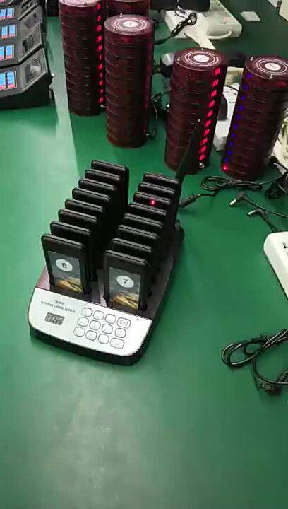 SU-66 1ถึง16 Wireless Pager System ร้านอาหาร Queuing Calling Device ...