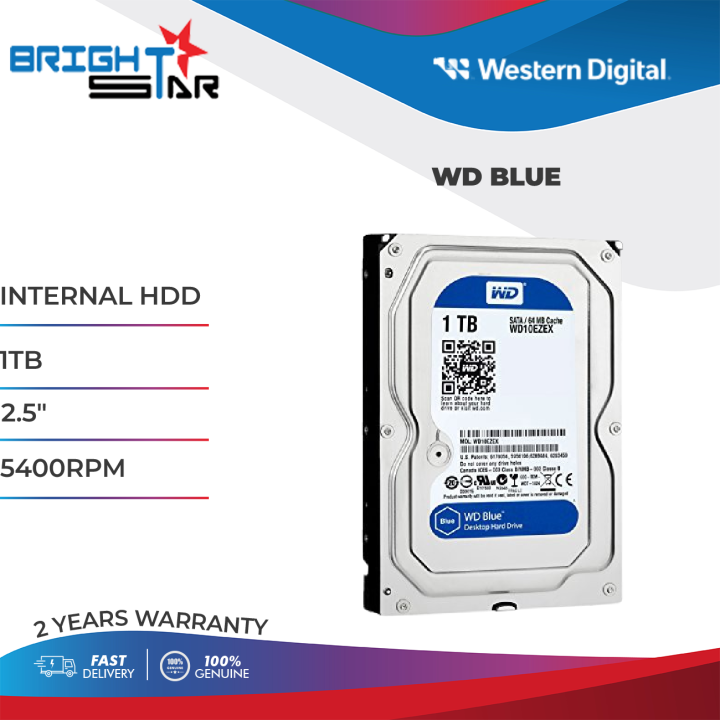 INTERNAL HDD / WD BLUE / 1TB / 2.5" / 5400RPM / 2Y WARRANTY | Lazada