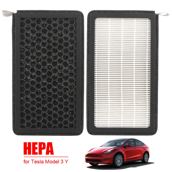 HEPA Activated Carbon Air Filter Car Accessories for Tesla Model 3 Y ...