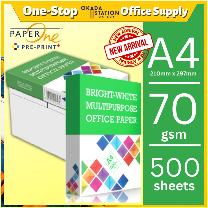 A4 70GMS Bright-White Multipurpose Office Paper-500'S / Kertas A4 / A4 Paper / White Paper | Lazada