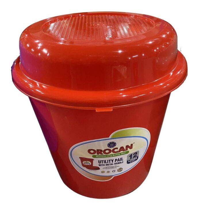 Orocan Utility Pail with Cover 12L | Lazada PH