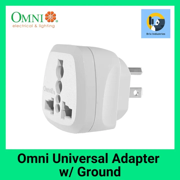 Omni Universal Adapter with Ground 10A 250V~ #WUA-003 Travel Adapterrpa ...