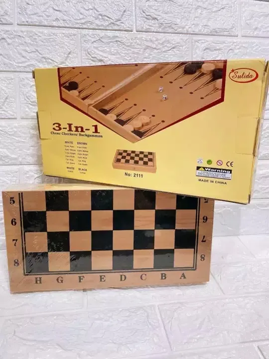 Sulida 3 in 1 Chess Checker Backgammon | Lazada PH