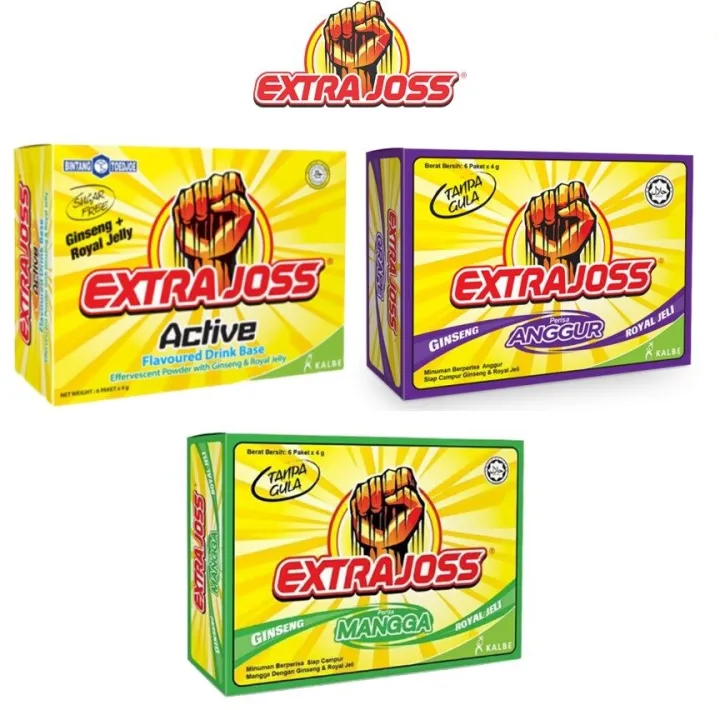 Extra Joss minuman energy rasa / Active / Anggur / Mangga (6x4g) 1 ...