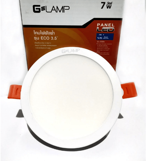 G-LAMP ดาวน์ไลท์ LED (panel) กลม 7w Warmwhite - | Lazada.co.th