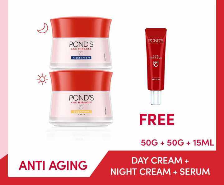 PONDS Age Miracle Day + Night 50gr + PONDS Serum 15ml - PONDS Age ...