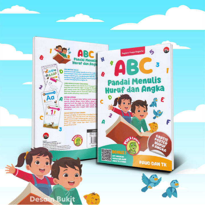BUKU ABC PANDAI MENULIS HURUF DAN ANGKA PLAY AND LEARN PAUD DAN TK ...