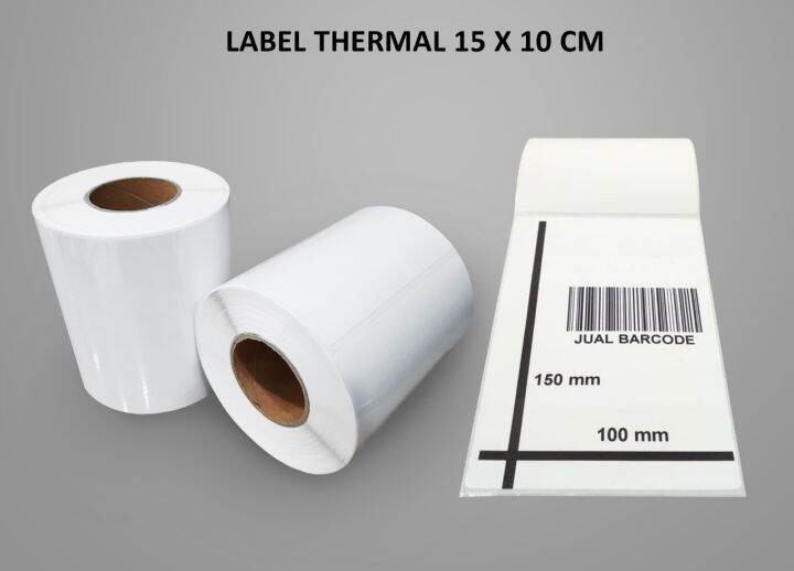 Kertas Label Thermal 100 x 150 cm 500 pcs Kertas Sticker Termal ...