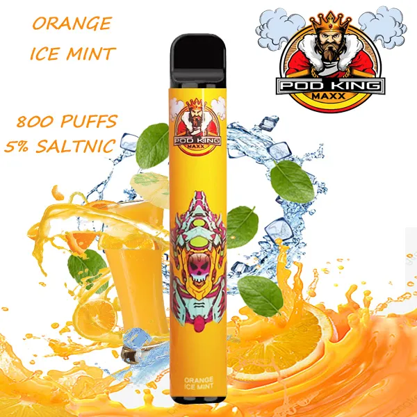 LEGIT POD KING MAXX Puff Plus smoke vapers full set 800 Puffs (ORANGE ...