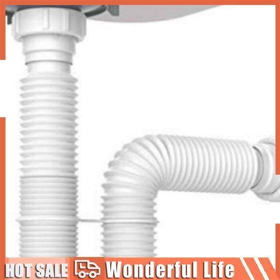 Flexible Sink Drain Pipe Tube Kitchen Basin Fitting Sewer Drainage ...