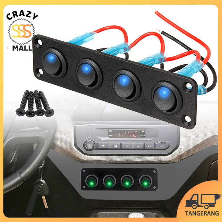 Sakelar Perahu Truk Bus Universal Saklar 4 Panel ARB Tombol Saklar ...