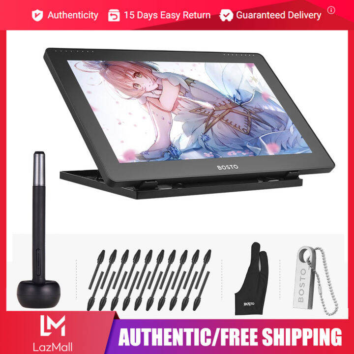 [Ready stock]BOSTO 16HD 15.6 Inch IPS Graphics Drawing Tablet Display Monitor 1920 x 1080 High ...