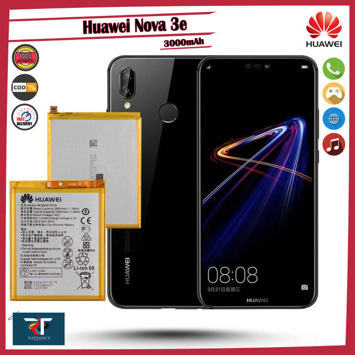 Huawei Nova 3e Battery 3000mAh | Model: HB366481ECW Manufacture ...