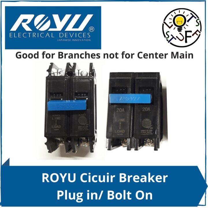 ROYU Circuit Breaker on / Plug in 15A 20A 30A 40A 50A Ampers | Lazada PH