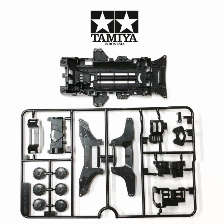 TAMIYA Chassis VZ BLACK dan gearbox VZ Original (Loose Kit Original ...