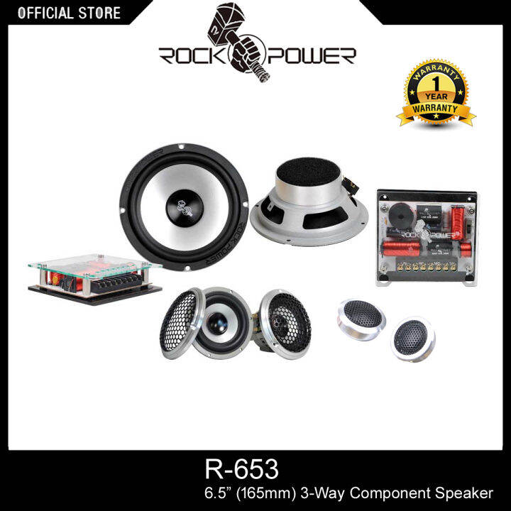 ROCKPOWER Car Audio R-653 6.5" (165mm) 3-Way Component Car Speaker | Lazada