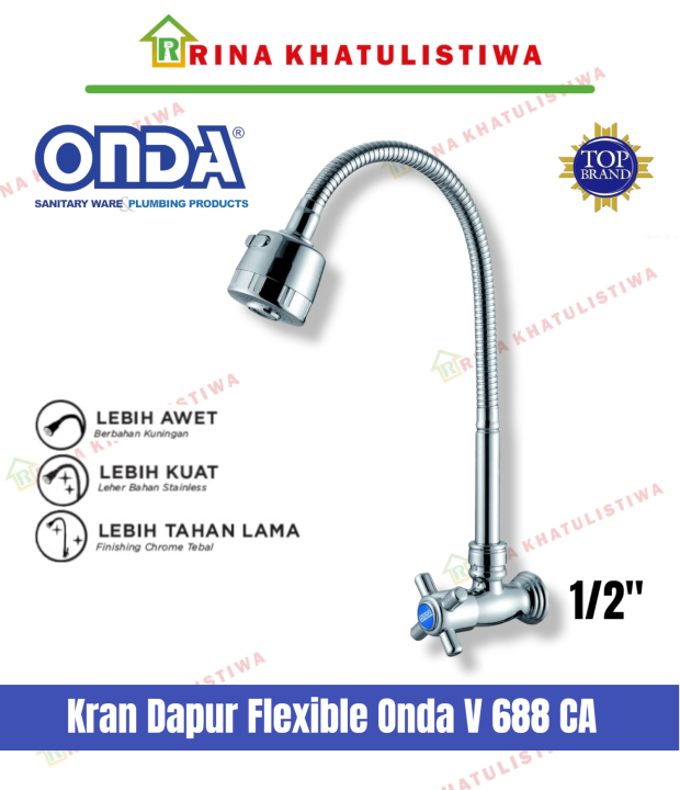 Kran Dapur Onda Flexible V 688 CA 1/2 inch | Kran Angsa Onda Flexible | Lazada Indonesia