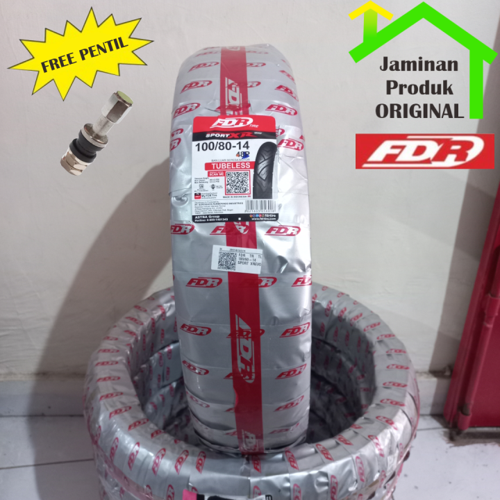 FDR Sport XR EVO 100/80-14 Ban Luar Tubeless Motor Matic Beat Vario ...