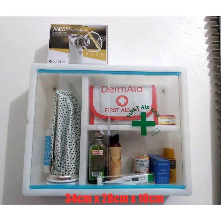#7707 First Aid Kit Box Wall-Mounted Medicine Cabinet With Screws (Box ...