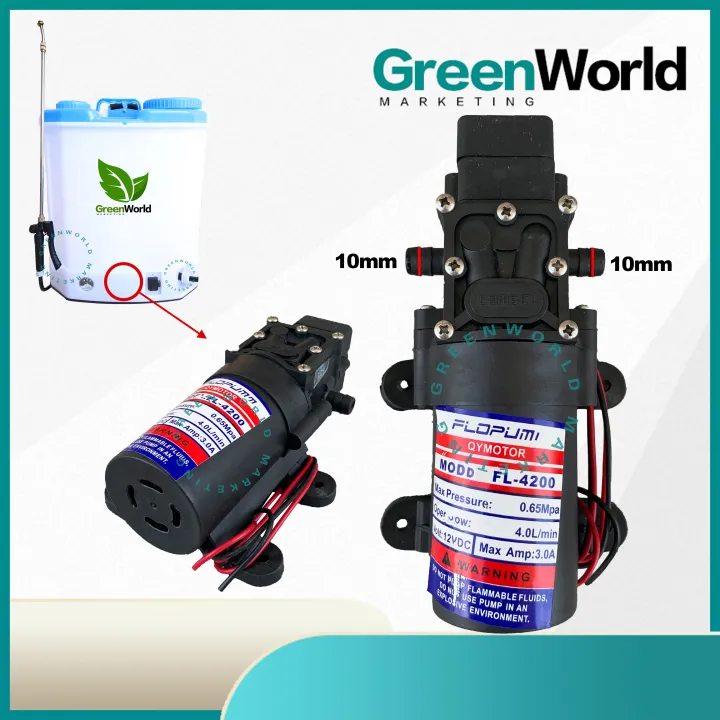 Pam Racun Batteri 12V Motor Water Pump Sprayer High Pressure Battery ...