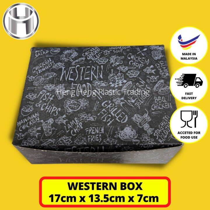 FOOD BOX / WESTERN BOX / KOTAK DONUT / KOTAK WESTERN - 100PCS+- | Lazada