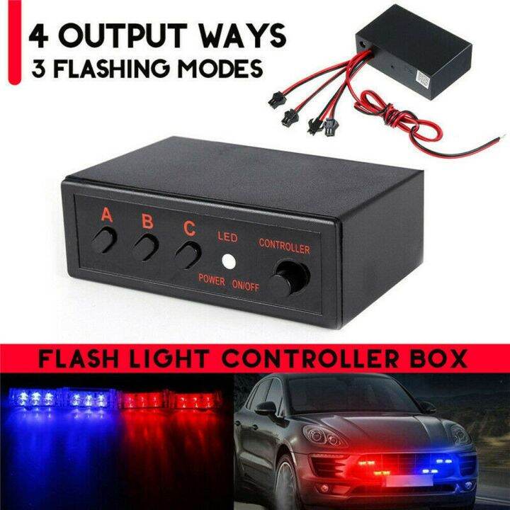 Car LED Strobe Flash Light Flashing Controller Box Flasher Module 4 Ways 12V # | Lazada PH