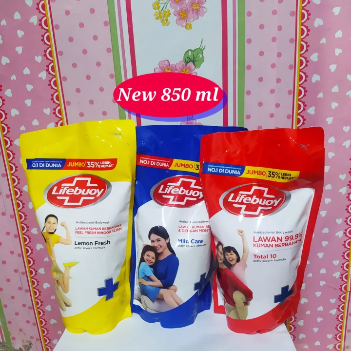Lifebuoy Body Wash Sabun Mandi Cair Refill Total 10 900ml/825ml kemasan baru | Lazada Indonesia