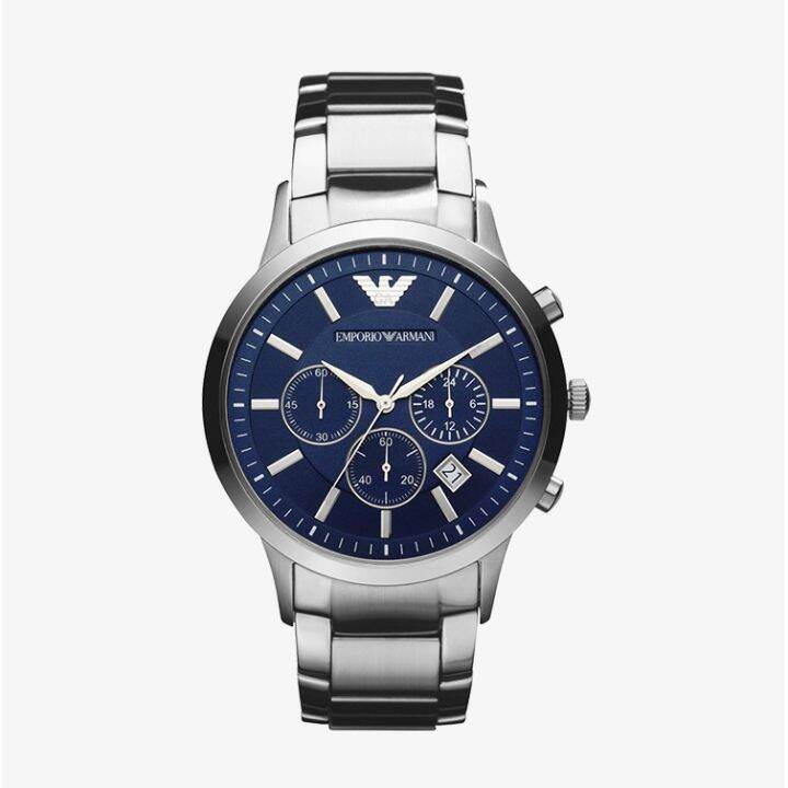 Emporio Armani นาฬิกาข้อมือผู้ชาย รุ่น AR2448 Classic Chronograph Navy ...