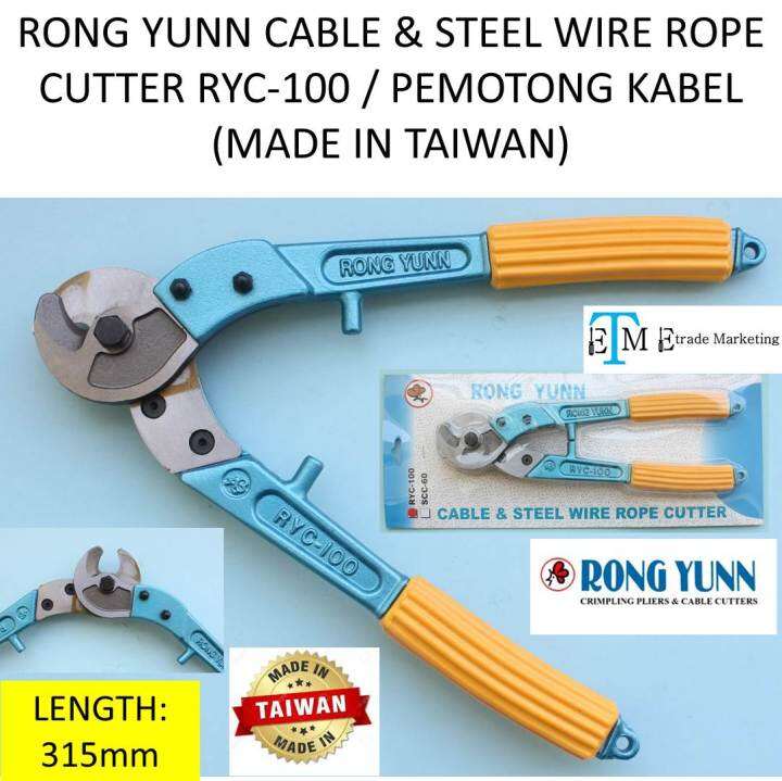RONG YUNN RYC-100 CABLE & STEEL WIRE ROPE CUTTER / PEMOTONG KABEL (MADE ...