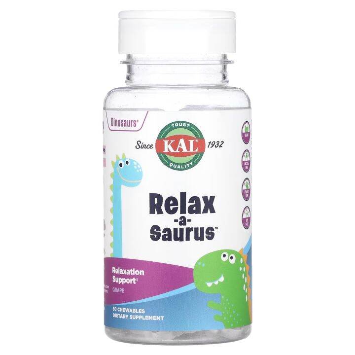 [PRE-ORDER] KAL DINOSAURS RELAX-A-SAURUS GRAPE 30 CHEWABLES – PROMOTES ...