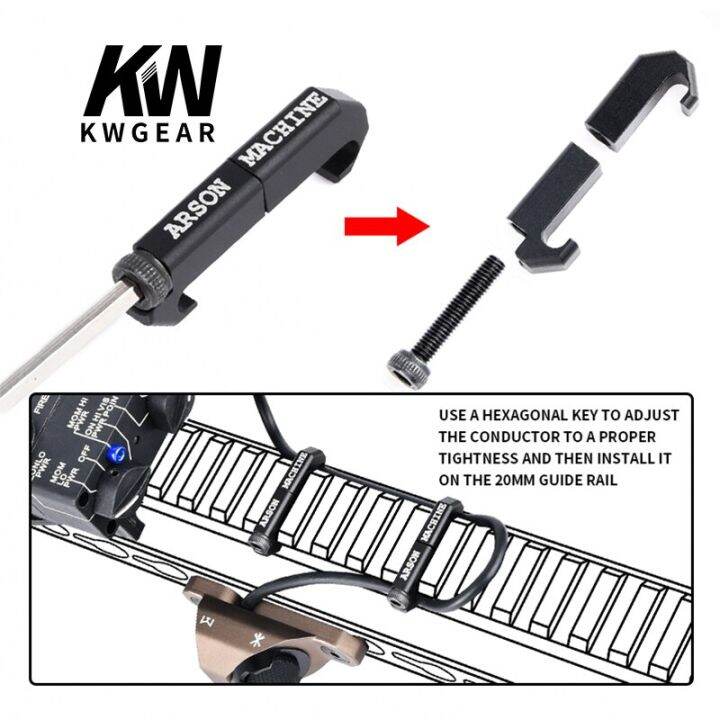 Tactical Flashlight Scout Light Switch Wire Guide For 20Mm Picatinny ...