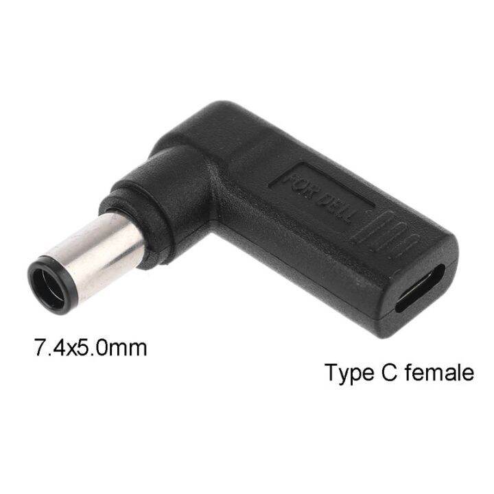 90 Degree Type C USB Male to for DC 7.4x5.0mm Female Connector Barrel ...