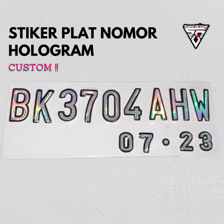 Sticker/ Stiker Plat Nomor Hologram Custom | Lazada Indonesia