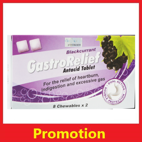 GASTRORELIEF ANTACID TABLET (BLACKCURRANT) 16s - Relief of Gastric Pain ...