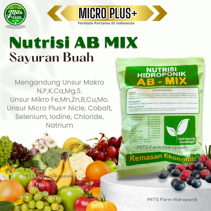 Pupuk AB MIX BUAH - NUTRISI AB MIX SAYURAN BUAH - Mits Farm | Lazada ...