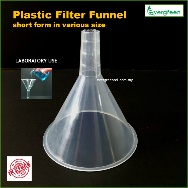 ( LOCAL READY STOCK ) Plastic Laboratory Filter Funnel short form in ...